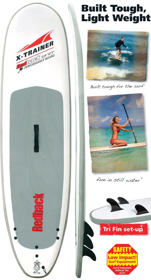 REDBACK SURFWARE X-TRAINER SUP WITH GRIP DECK & PADDLE | Canton Beach ...